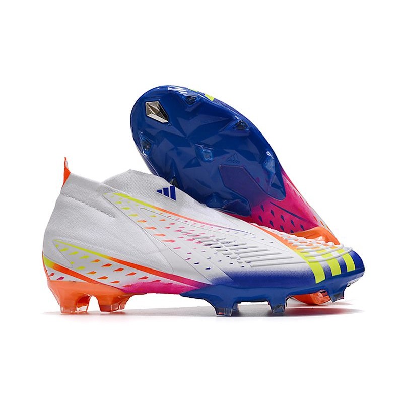 adidas Predator FIFA World Cup Qatar 2022 Edge+ FG Blanc Jaune Bleu
